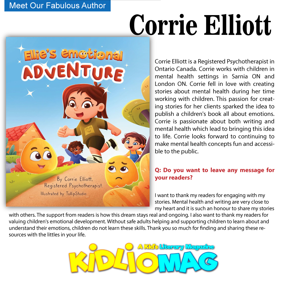 Meet Our Fabulous Author Corrie Elliott – Kidliomag
